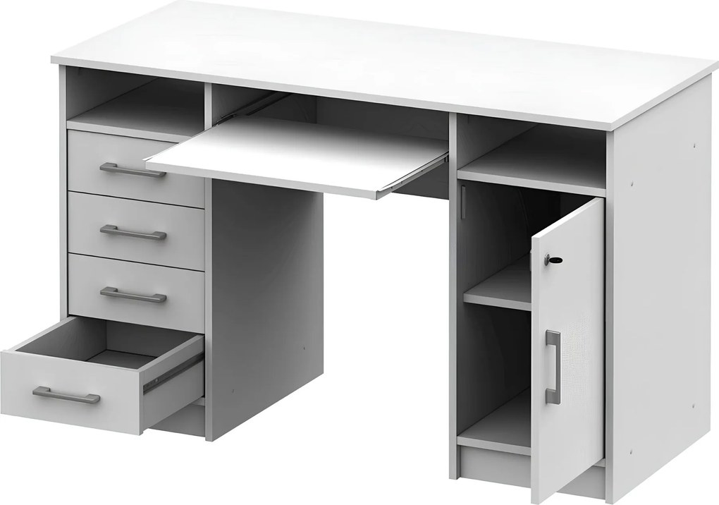 PC stůl, bílá, B9 NEW