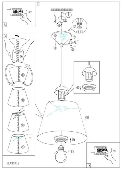 Eglo 54459 - Lustr na lanku MOLOVE 1xE27/60W/230V