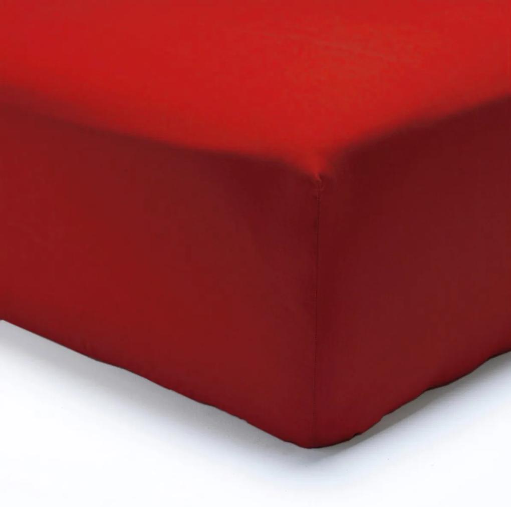 Polášek Jersey prostěradlo na vysokou matraci (až 30cm), 180x200cm, na dvoulůžko, červené