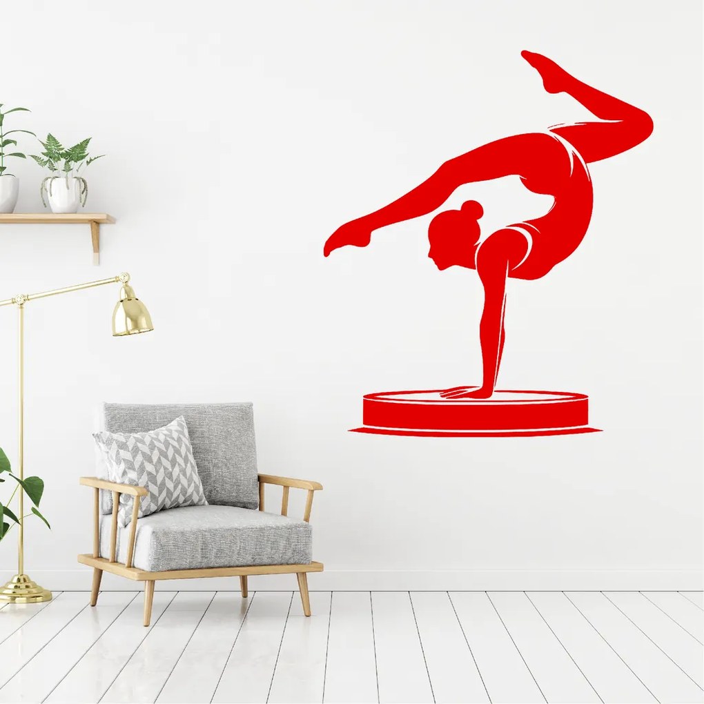 Živá Zeď Samolepka na zeď Moderní gymnastika Barva: černá