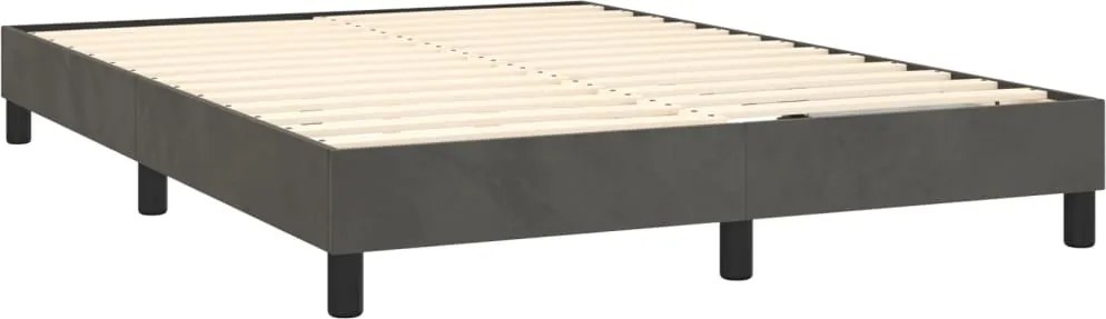 Box spring postel s matrací tmavě šedá 140x200 cm samet 3141306