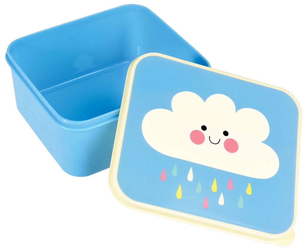 Rex London Modrý svačinový box s motivem mráčku Happy Cloud