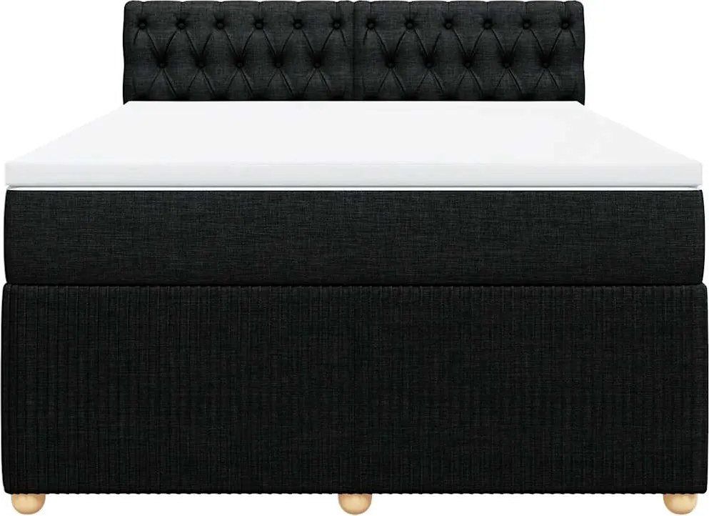Box spring postel s matrací černá 140 x 190 cm textil 3289760