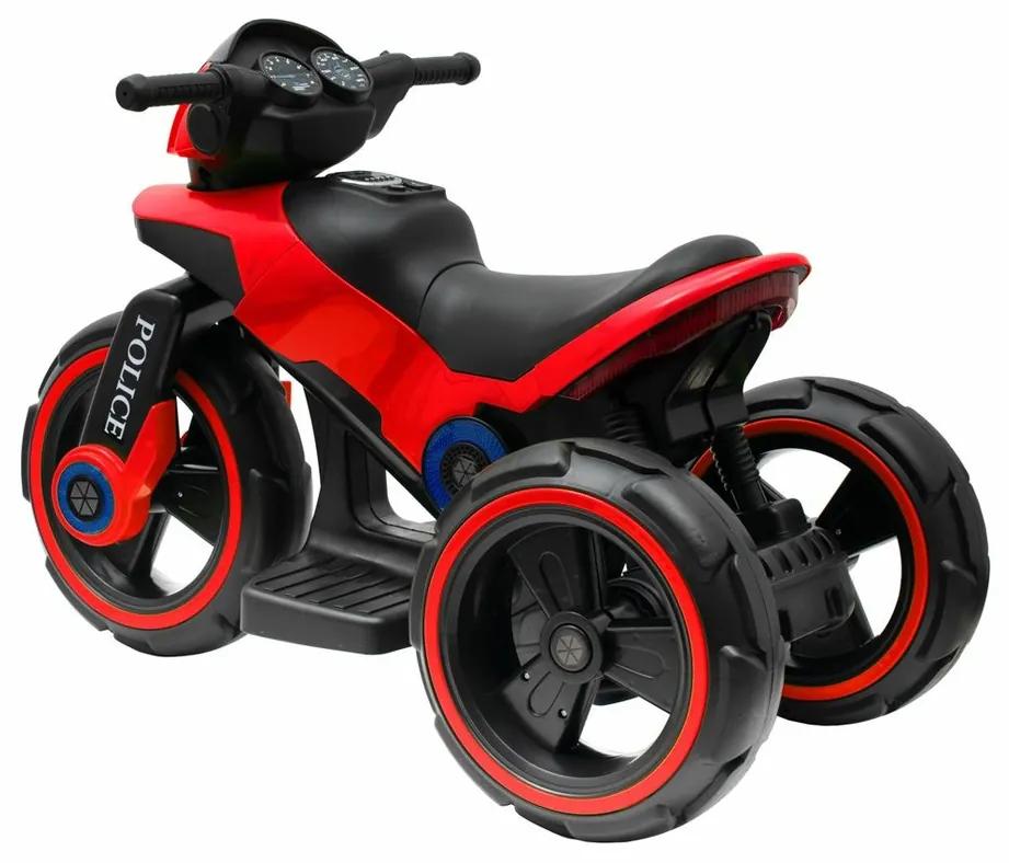 Baby Mix Dětská elektrická motorka Police červená, 100 x 50 x 61 cm