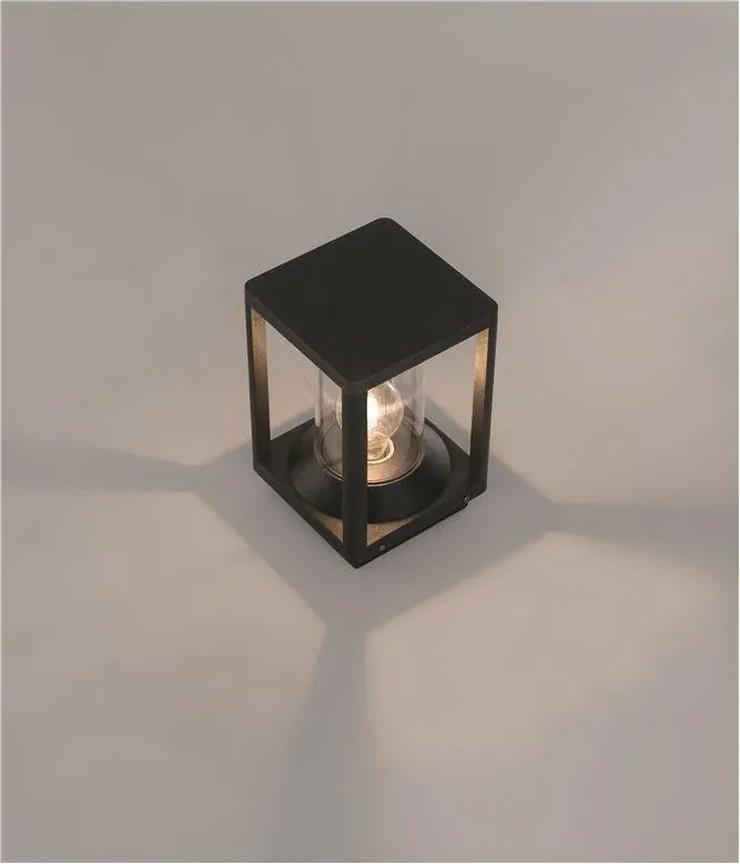 NV 9193102 Venkovní sloupkové svítidlo LOEVE antracitový hliník a čirý akryl E27 1x12W 220-240V IIP65 bez žárovky - NOVA LUCE