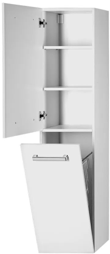 Aqualine Vega skříňka vysoká s košem 150 cm bílá VG160 Koupelny Bernold