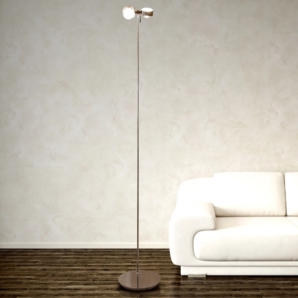 Flexibilní stojací lampa PUK FLOOR, chrom, 2zdr