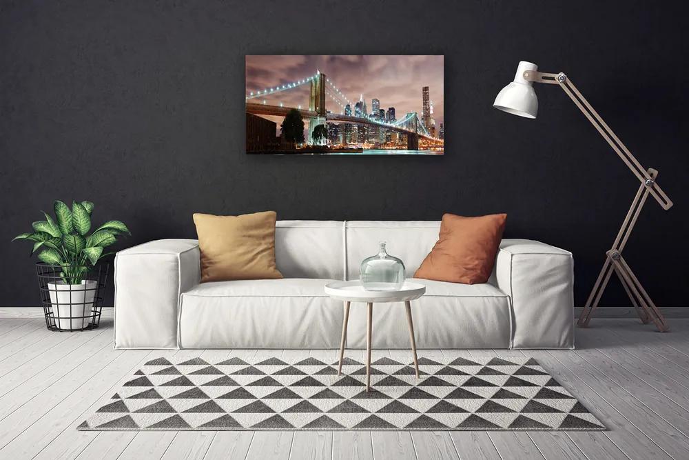 Obraz na plátně Most Architektura Město 125x50 cm