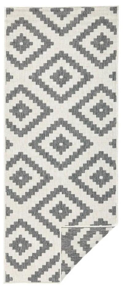 Šedý venkovní koberec Bougari Malta, 80 x 250 cm