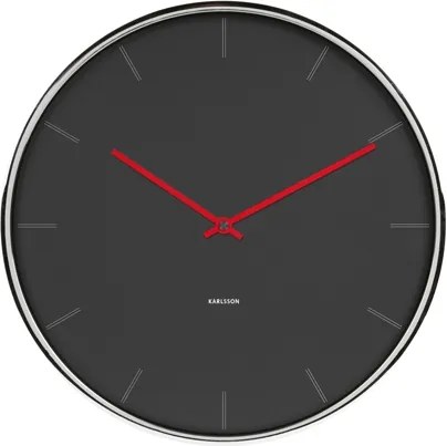 Nástěnné hodiny Moka, 40 cm, tmavě šedá