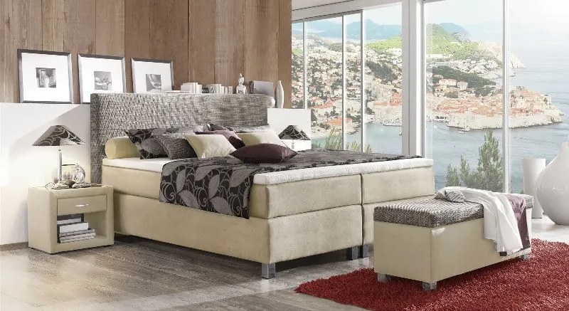 Postel 180x220 boxspring Dita kontinentální americká - výběr barev