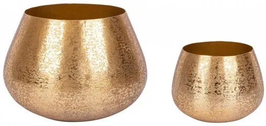 BIZZOTTO Set 2 zlatých květináčů VARANASI 0182970