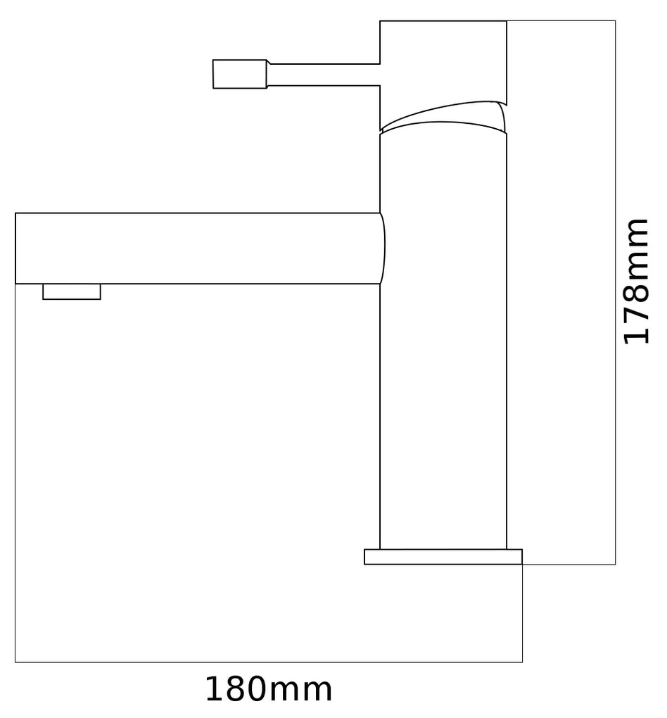 Gamma Roy, umyvadlová baterie h-178, černá matná, GMA-BRYPU-BK