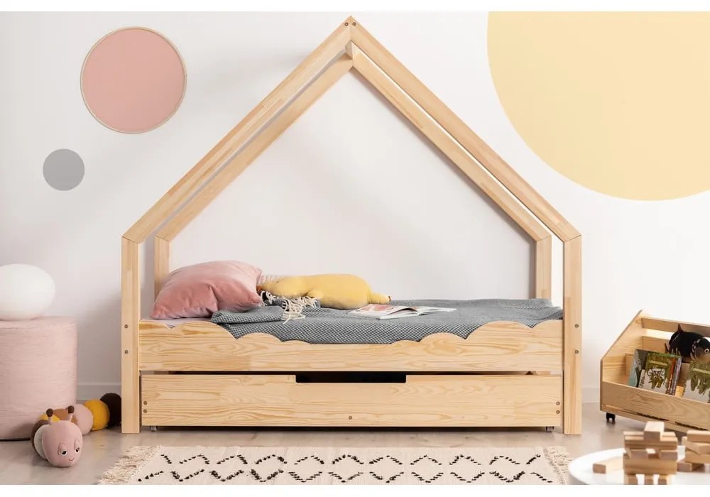 Adeko Dětská postel domeček Loca D Velikost postele: 190x100 cm Barva: dekor přírodní dřevo přírodní