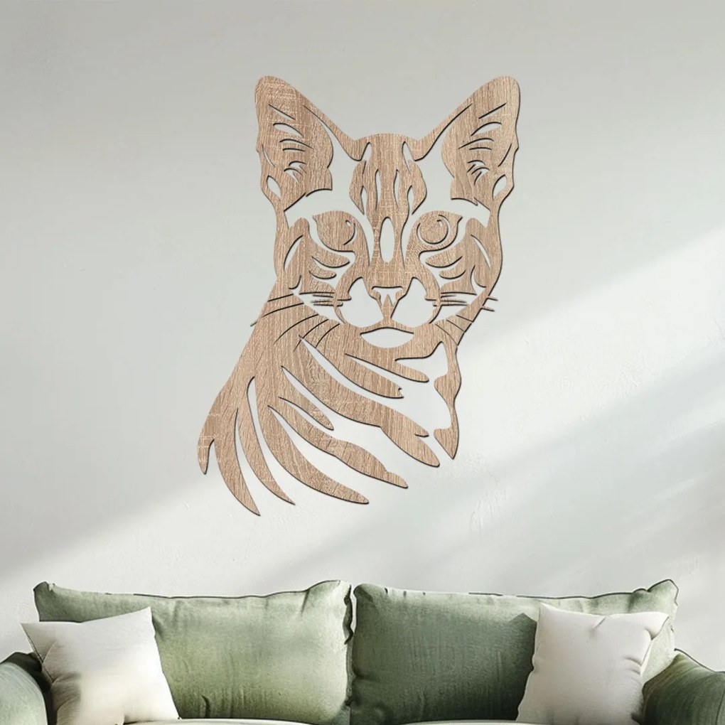 dřevo života Dřevěná dekorace Bengálské kočky Zvolte rozměr (cm): 29x40, Zvolte barvu dekoru: Černá