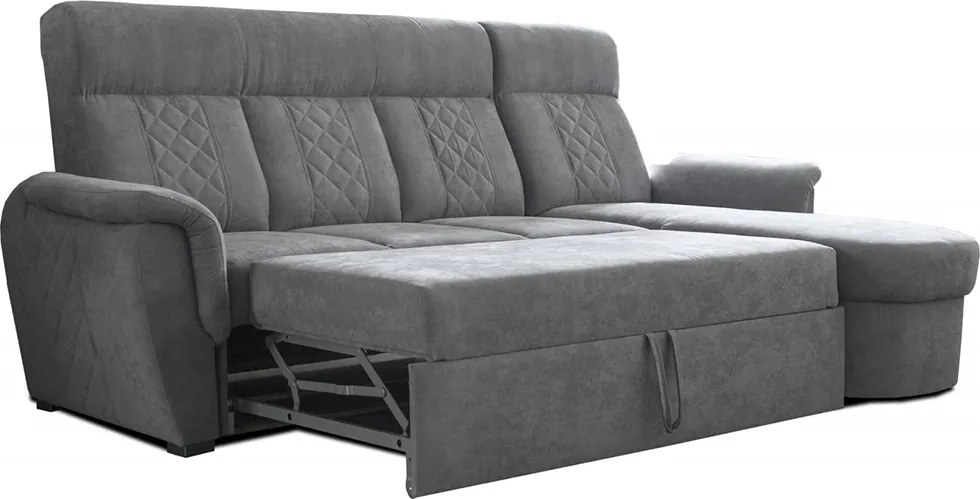 Sedací souprava BOSTON 255x175 cm | EXTRA VYSOKÝ sedák a záda | rozkládací s úložným prostorem | béžová