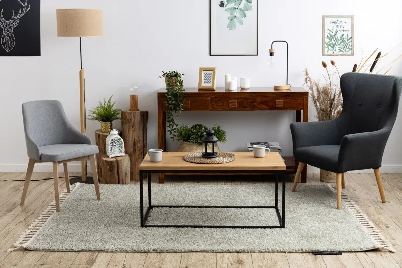 Dywany Łuszczów, Kusový koberec Berber 9000 green, 200x290, zelená, obývací pokoj