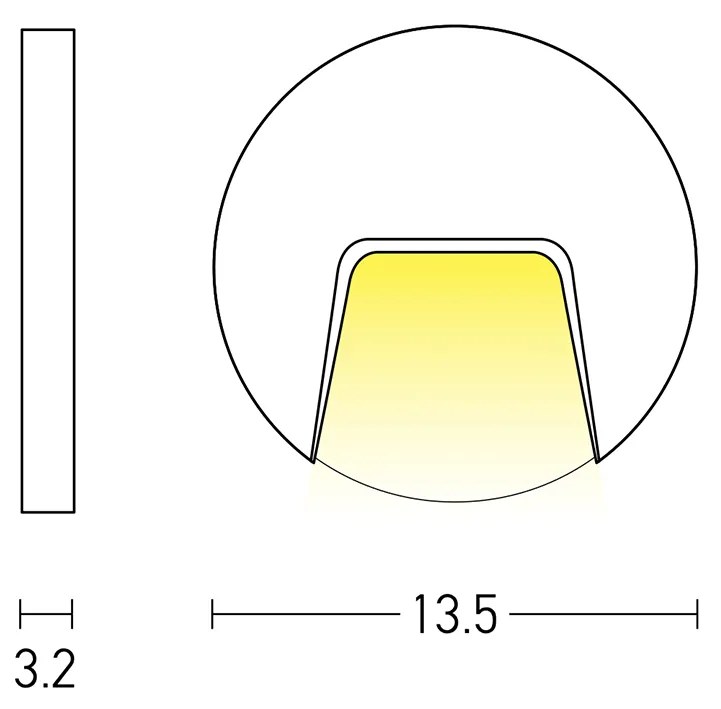 Zambelis E183 nástěnné LED svítidlo grafit, 3W, 3000K, ø13,5cm