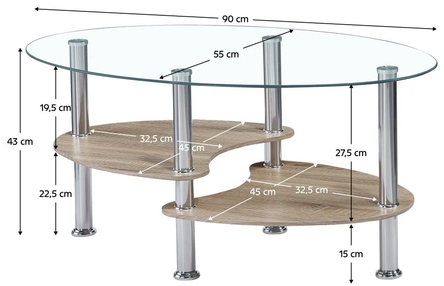 Konferenční stolek PANTY 2 Tempo Kondela