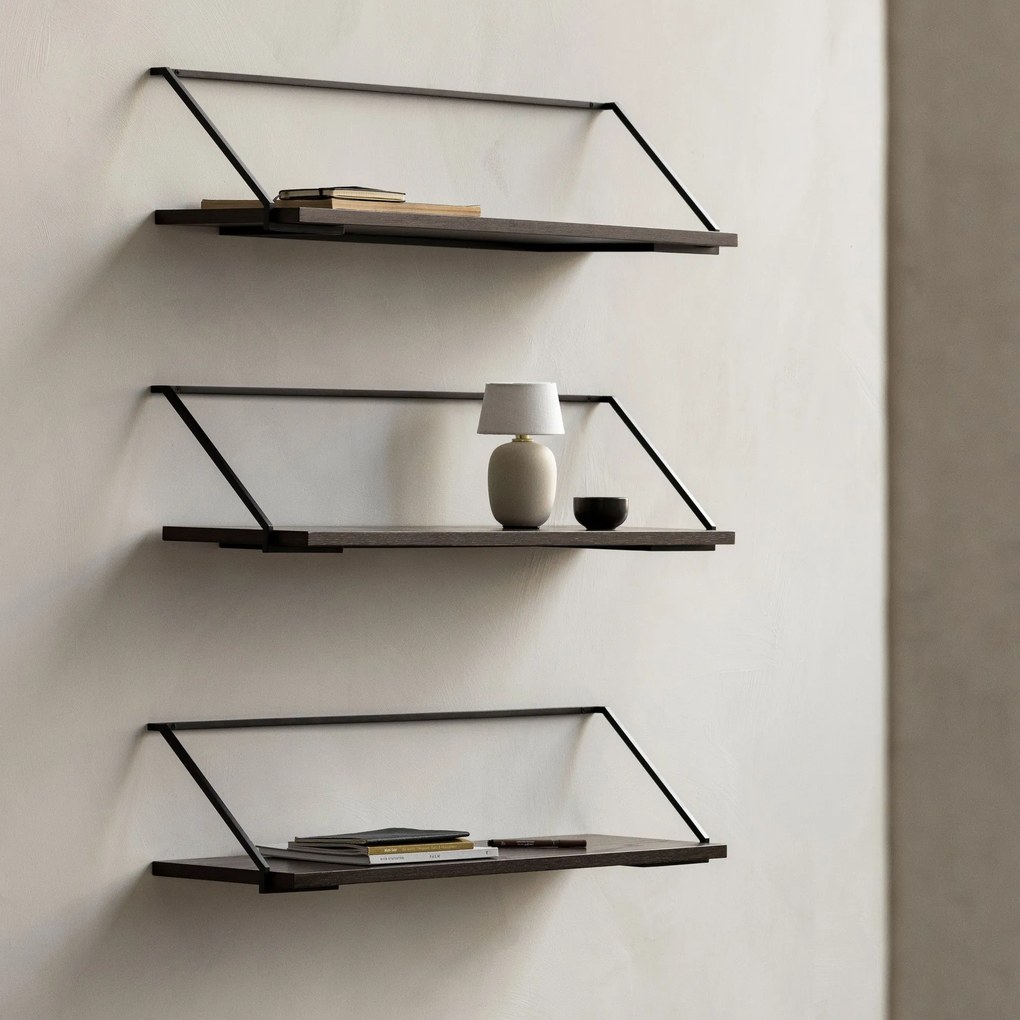 AUDO (MENU) Police Rail Shelf, Dark Oak