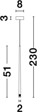 Závěsné LED svítidlo NOVA LUCE GIONO 3W 3000K 9601001