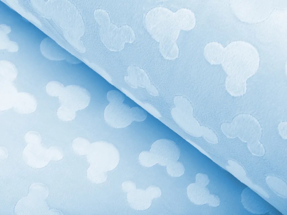 Biante Dětský povlak na polštář Minky hladký MKH-001 Mickey - Nebeský modrý 50 x 70 cm