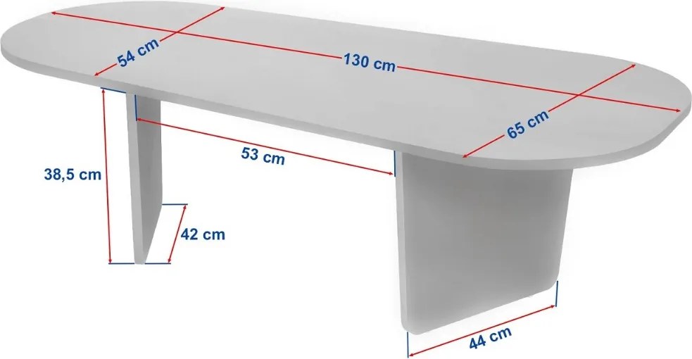 Designový konferenční stolek Nephrite 130 cm vzor ořech