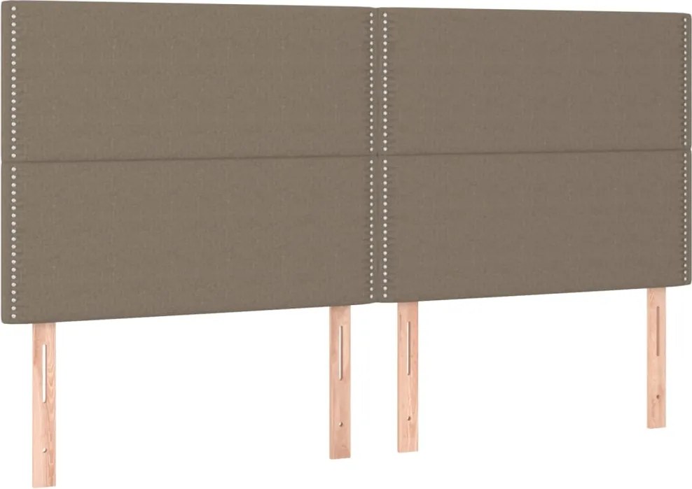 Box spring postel s matrací taupe 200x200 cm textil 3137105