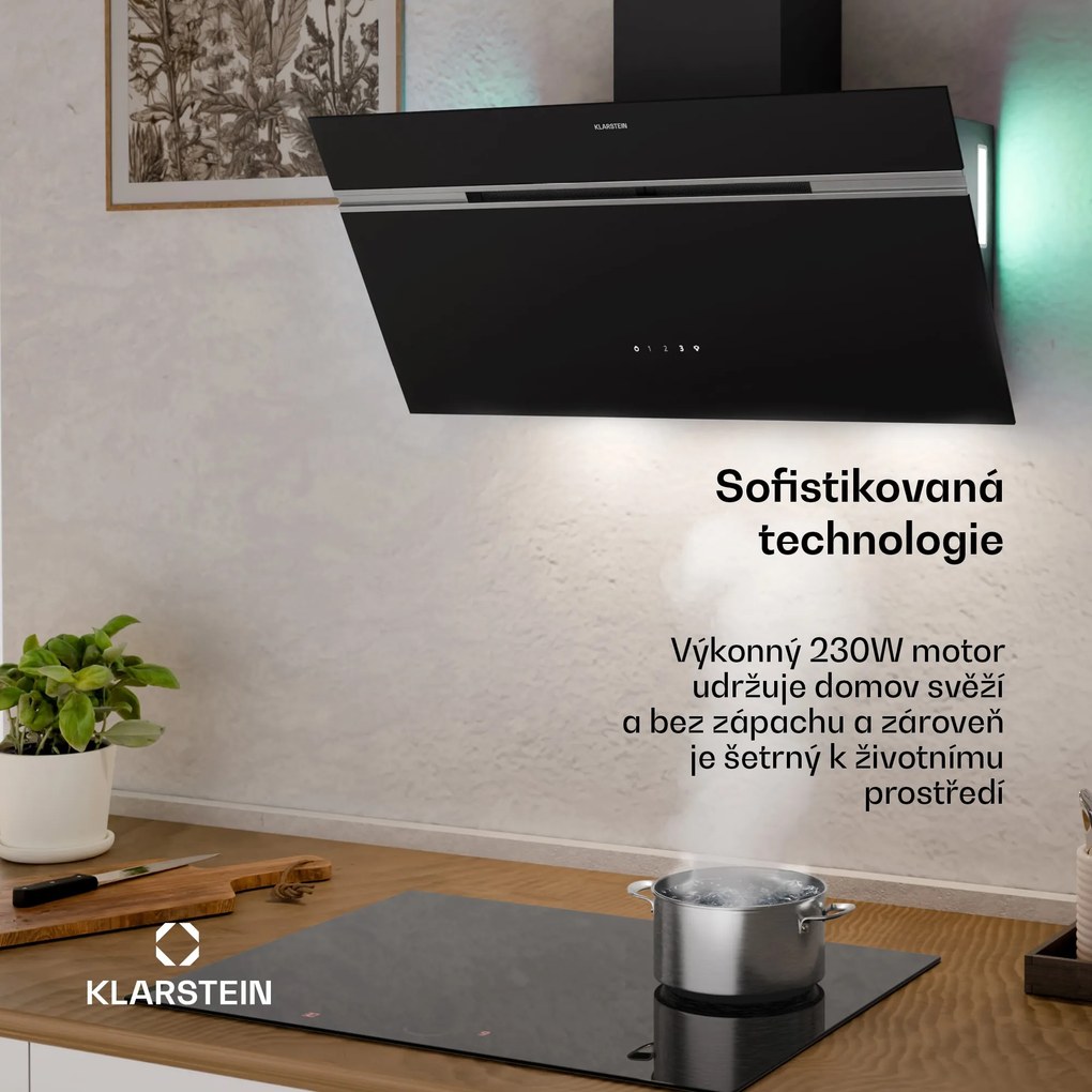 Klarstein Alina digestoř | 80 cm | 615 m³/h | Tichá | EEK A