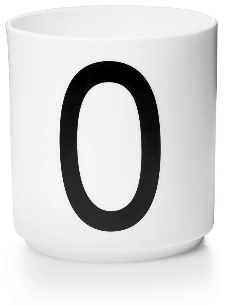 DESIGN LETTERS Porcelánový hrneček/dózička Letters 300 ml M, černá barva, bílá barva, porcelán