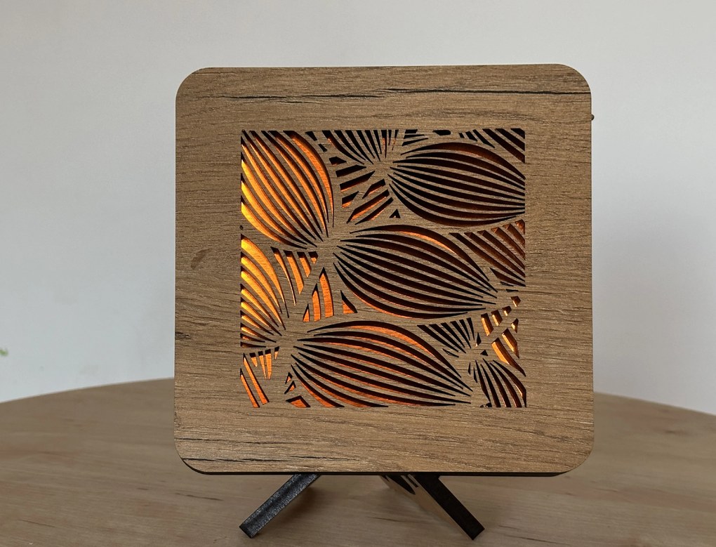 Li-Go "Listy" lampa 19x19cm provedení povrchu: dub světlý