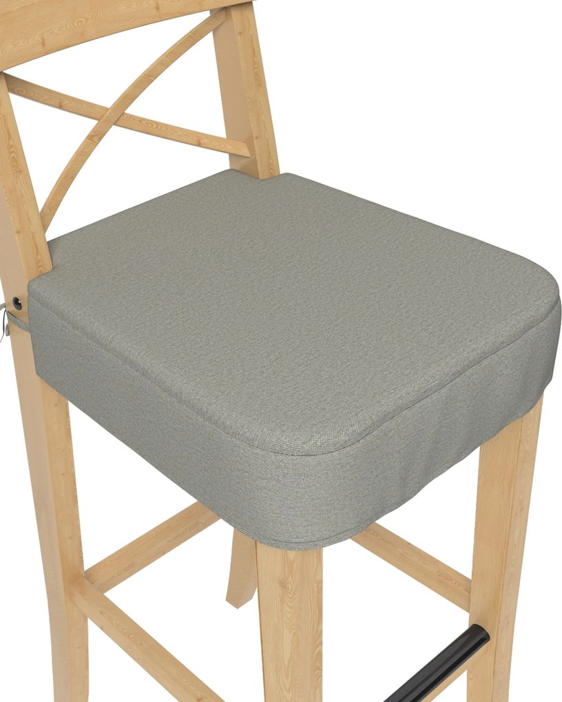 Sedák na židli IKEA Ingolf - barová barva šedá látka pletený vzor