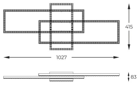 Zuma Line MX7907-3B-3BT- LED Stropní svítidlo ERVI LED/52W/230V 2700-6000K černá