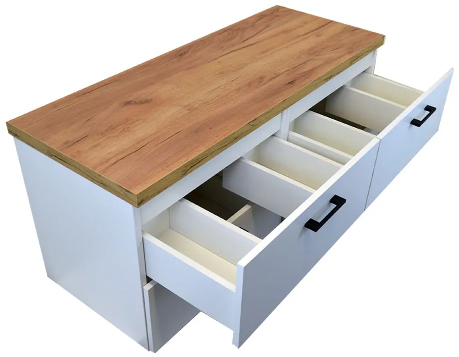 Comodo Koupelnová skříňka pod deskové umyvadlo Agria NEW 120-HD - bílá