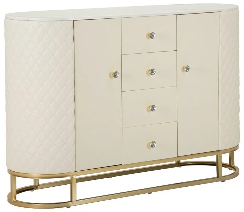 Designová komoda Pembroke 120 cm bílá