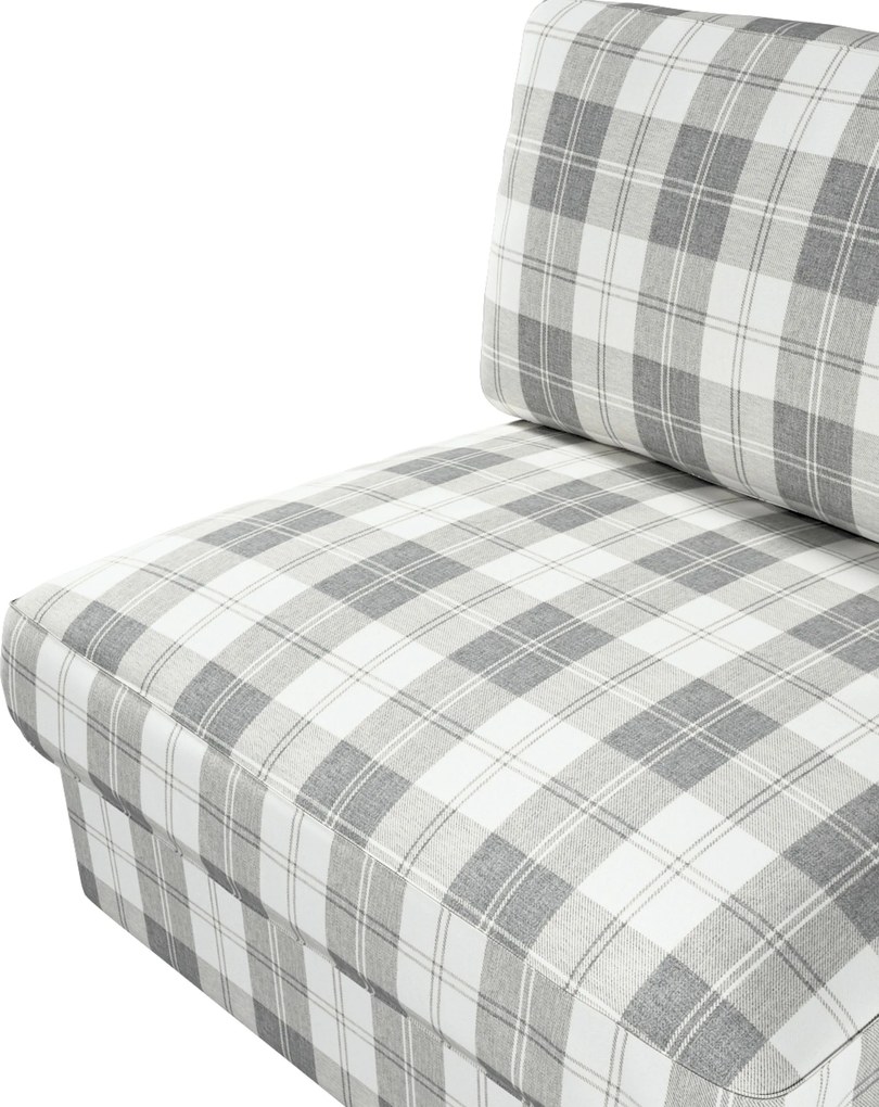 Potah na neskládací křeslo IKEA Kivik barva šedá látka pletený vzor, vzorované