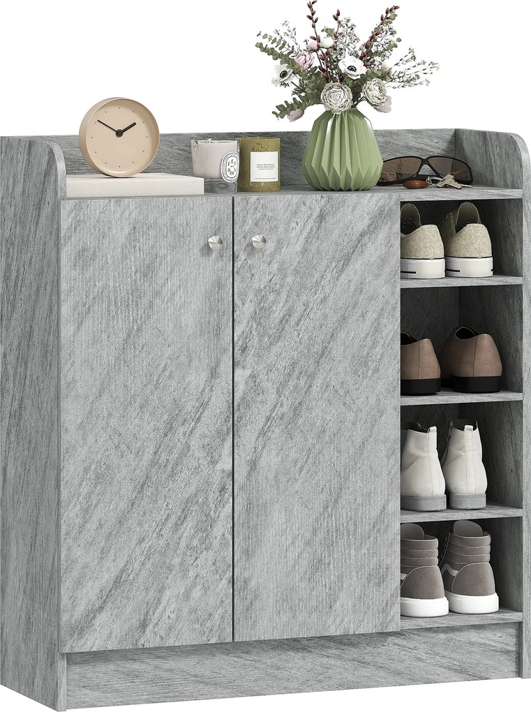 Botník HOMCOM se 4 přihrádkami – pojme 12 párů, 83 x 30 x 90 cm | Aosom
