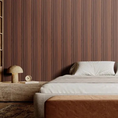 dřevěné lamelové akustické panely 8 ks 243,8 × 15,2 cm – tmavý teak