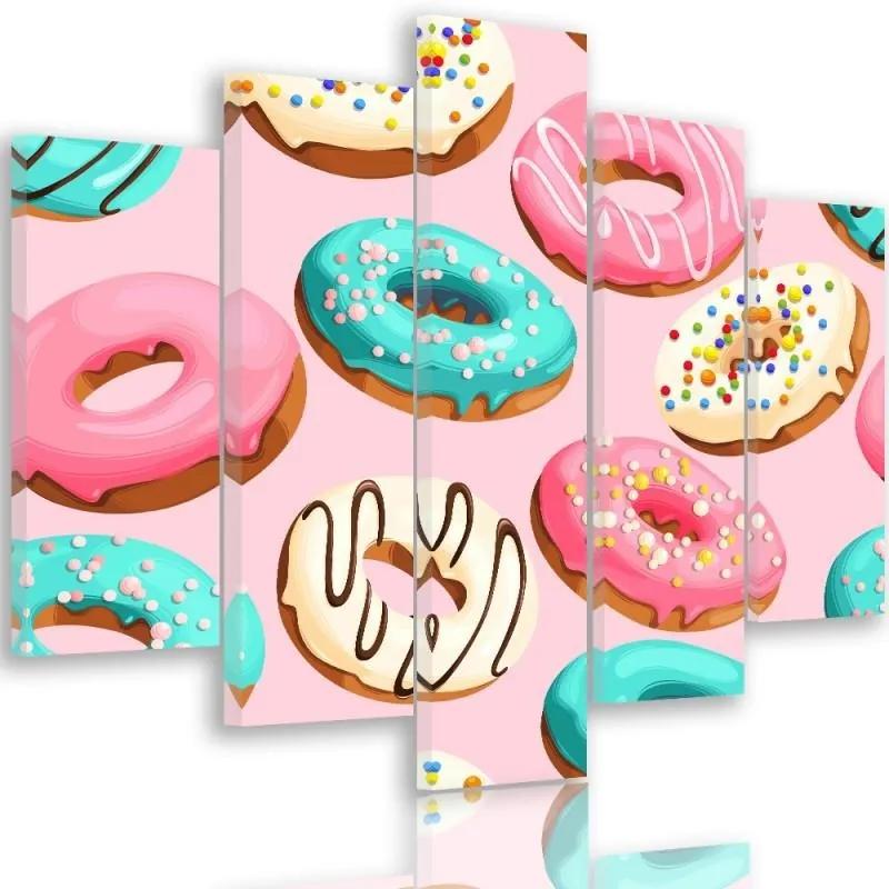 CARO Obraz na plátně - Donuty 100x70 cm