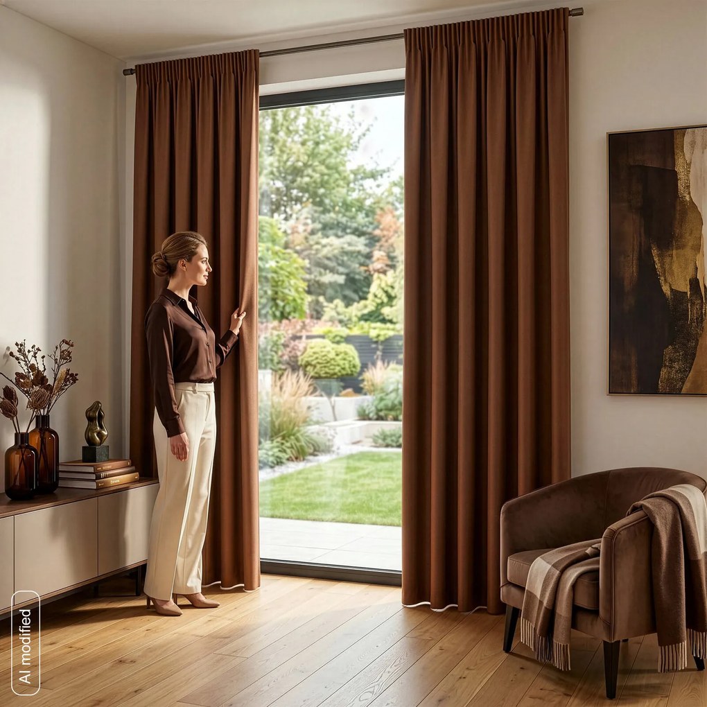 ZÁVĚS NA PÁSCE OLENA 140X270 CM REZAVÝ