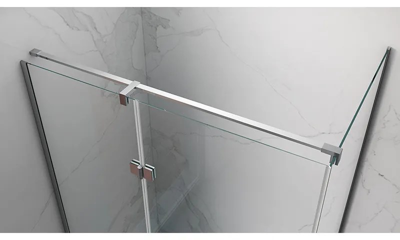 BPS-koupelny Obdélníkový sprchový kout HYD-OK03D 120x100 chrom/transparent + vanička HYD-OSV-ST06C bílá