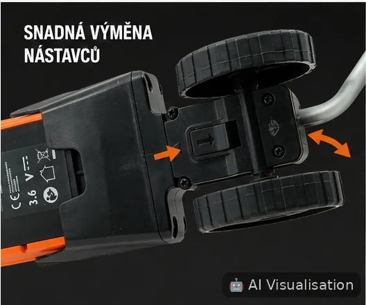 ASIST smart garden AE3N36T AKU nůžky s tyčí 3v1 3,6 V, 1,5 Ah