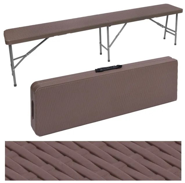 Zahradní lavice RATTAN hnědá