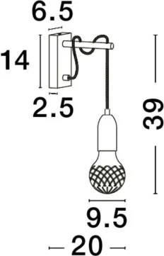 Nástěnné svítidlo NOVA LUCE VEDA G9 9536411 bez žárovky