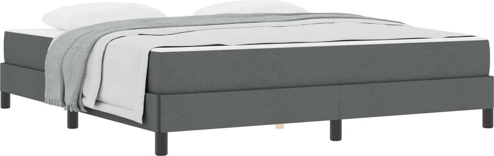 Postel s boxspringem Tmavě šedá 180 x 200 cm textil 3398508