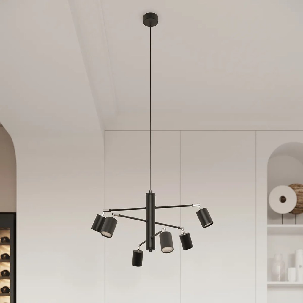 Sollux Lighting Lustr LEMMI 6 černý