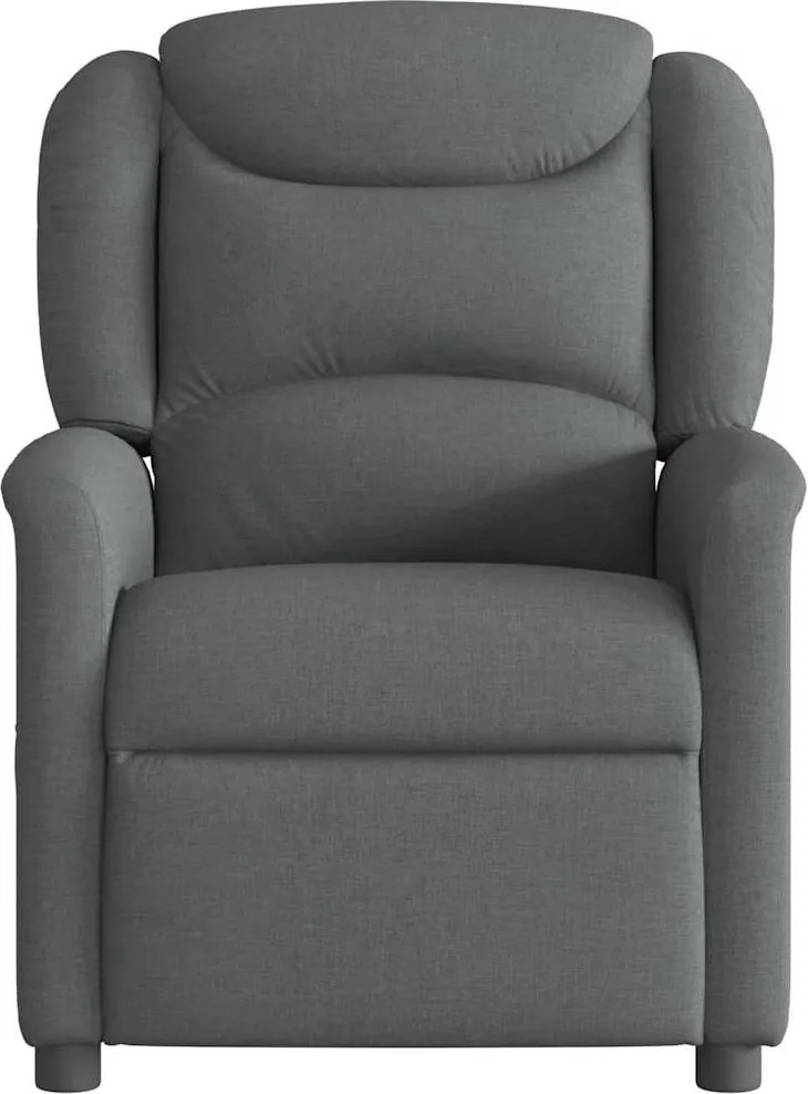 Elektrické masážní polohovací křeslo tmavě šedé textil 3303185
