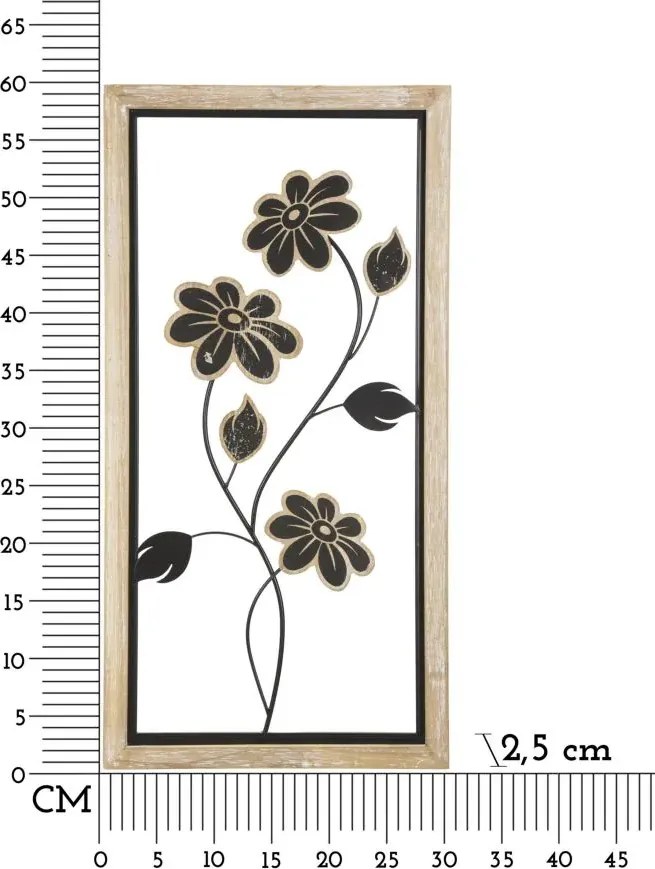 Nástěnná dekorace Girish A 60 cm černá/hnědá