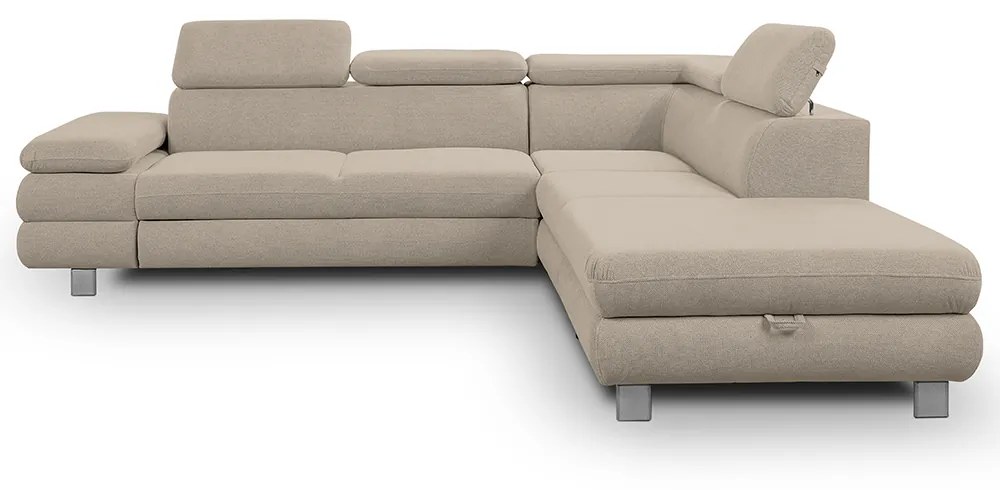 Sedací souprava CONTI NEW | 276x226 cm | PRAVÁ | rozkládací + úložný prostor | VÝBĚR TKANIN
