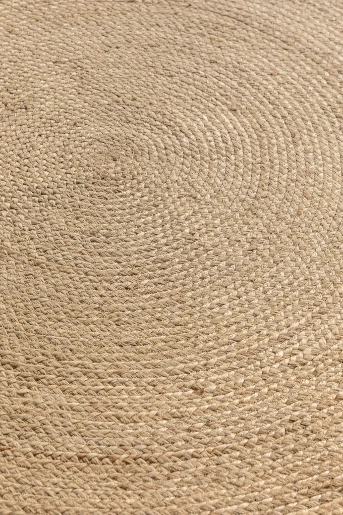 Hanse Home, Kusový koberec Jute Braided 106007 Ivory kruh, 100x100 (průměr) kruh, béžová, chodba / předsíň